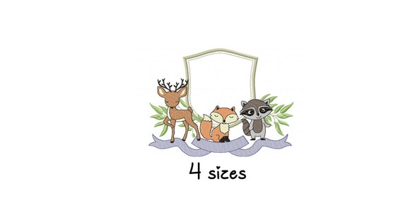 Forest Animals Frame Embroidery Designs Frame Embroidery - Etsy