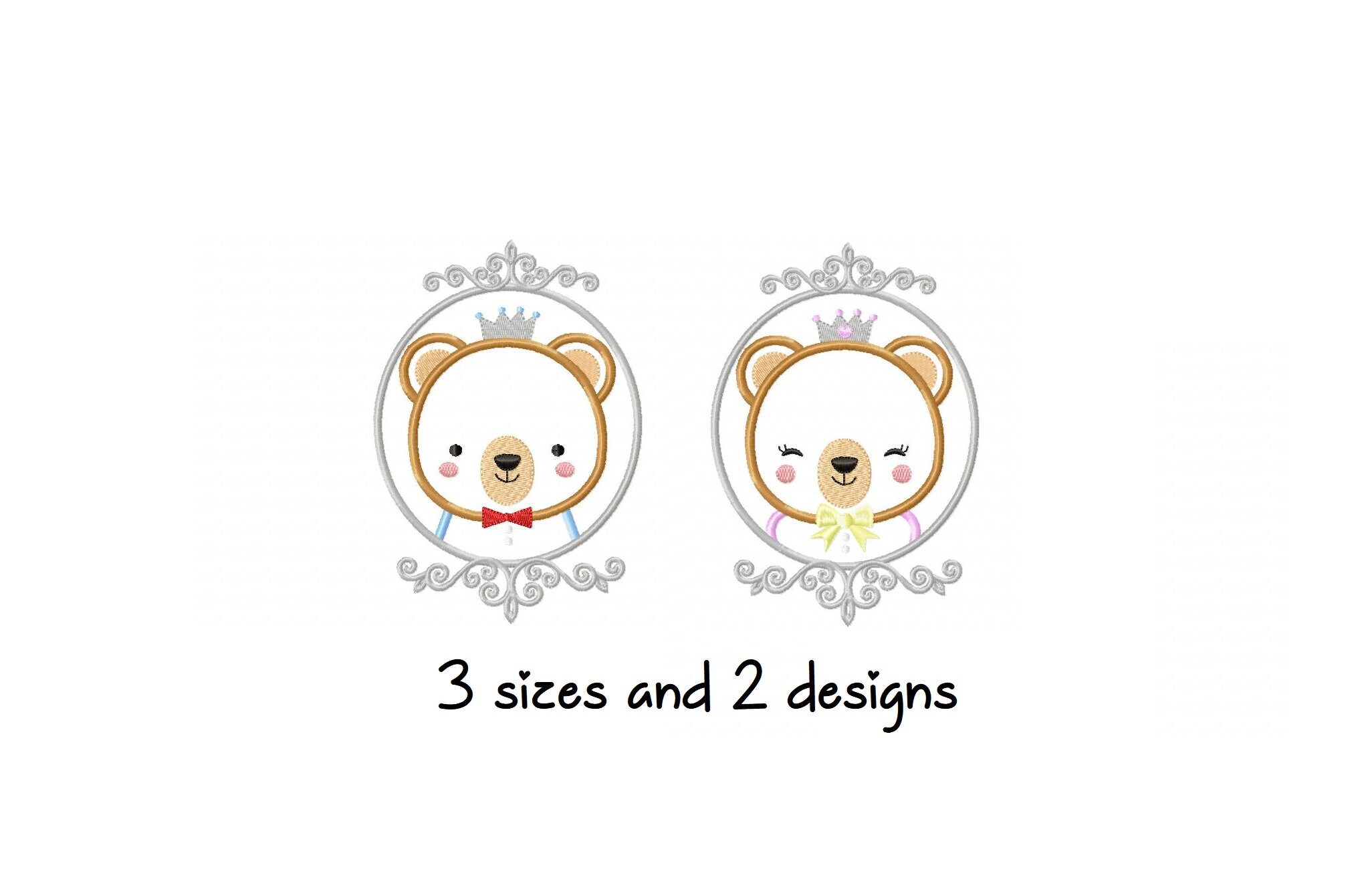 Cute Bears Applique embroidery design Baby embroidery design | Etsy