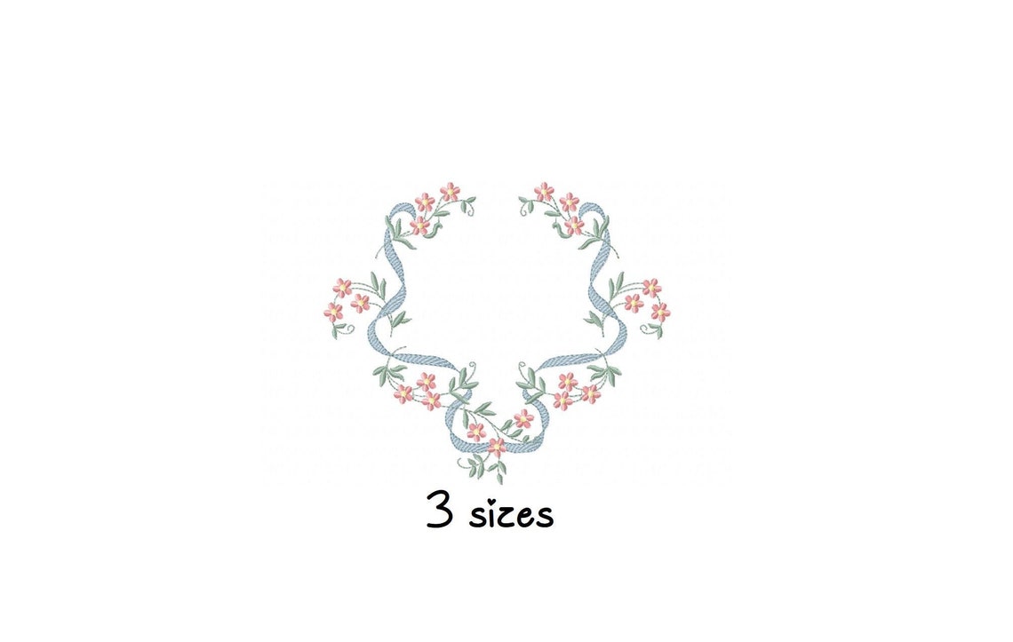 Lace Flowers Embroidery Designs Frame Embroidery Design - Etsy