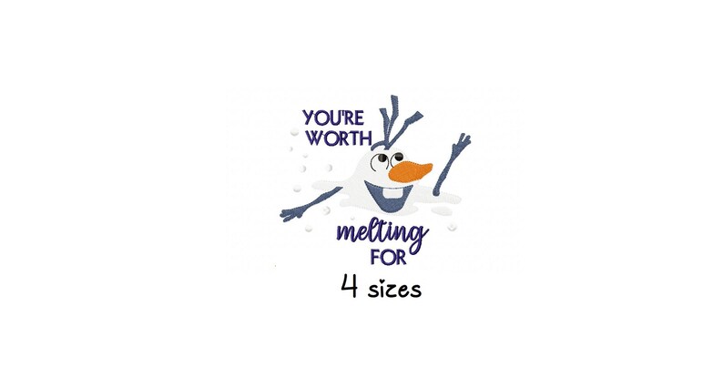 Olaf Phrase embroidery design Disney embroidery design | Etsy