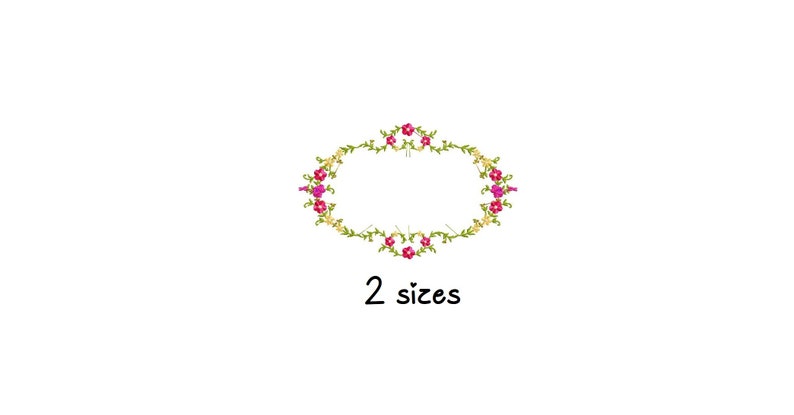 Frame Flowers Embroidery Design Frame Embroidery Design - Etsy