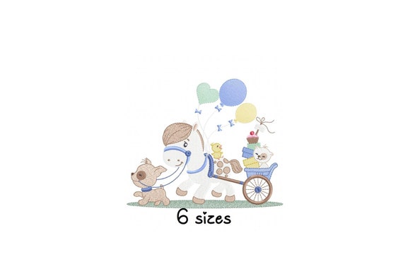 Cute Horse Embroidery Designs Baby Embroidery Design Machine | Etsy