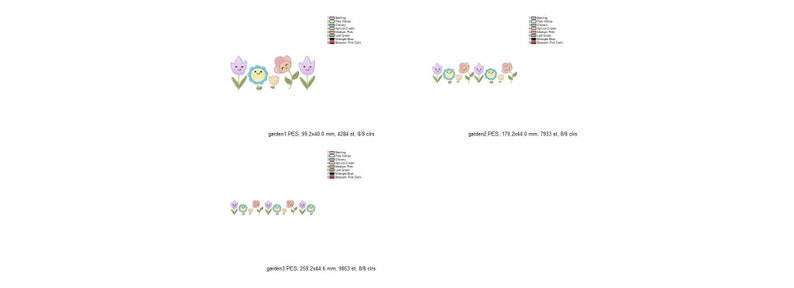 Garden embroidery designs flowers embroidery design machine | Etsy