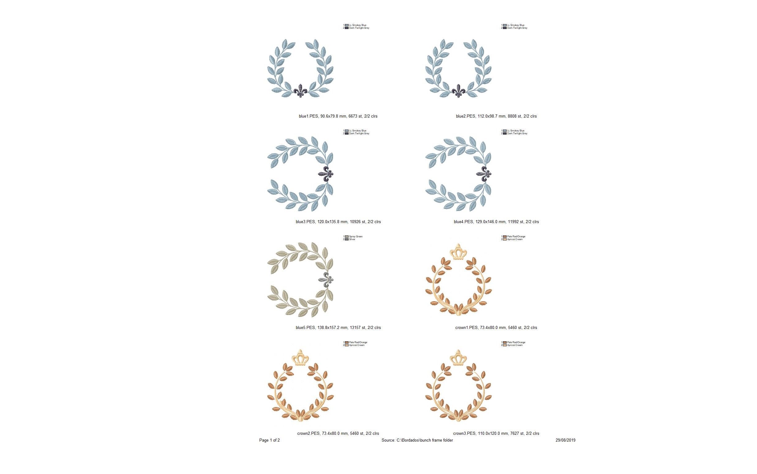 2 Frames Embroidery Design Frames Embroidery Design Machine - Etsy