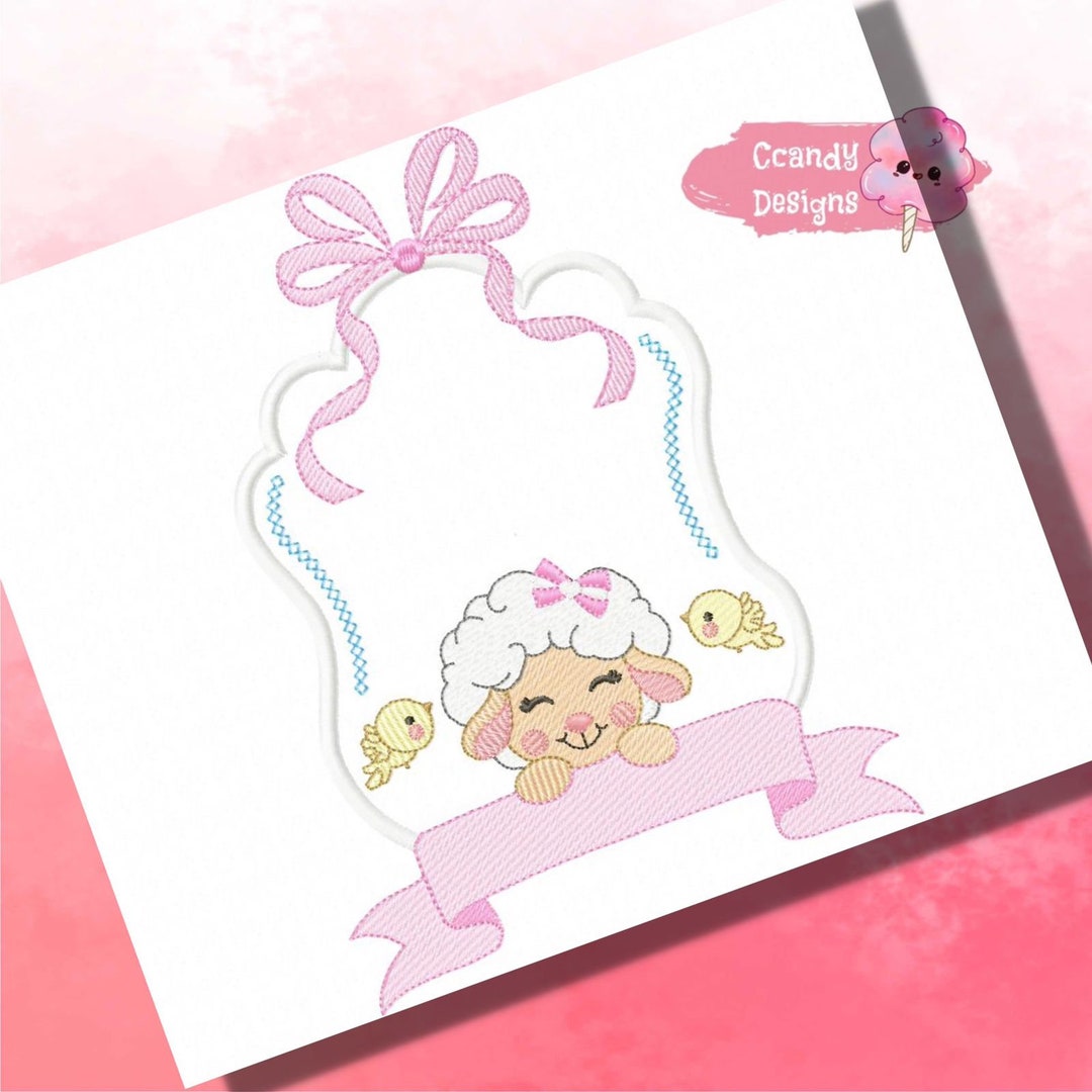 Sheep Frame Embroidery Design, Baby Embroidery Design Machine, Animals ...