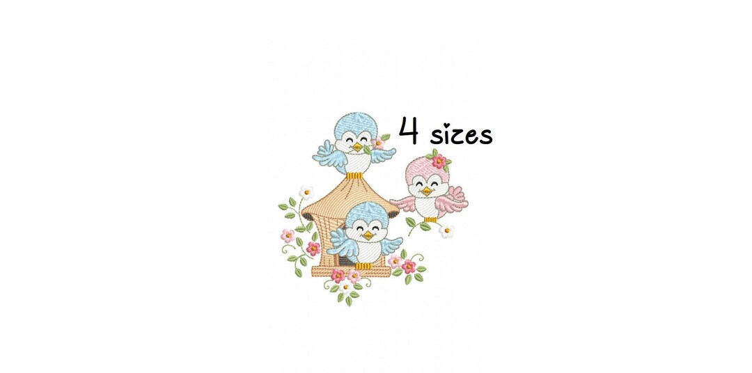 Cute Birds Embroidery Design, Baby Embroidery Design Machine, Newborn ...
