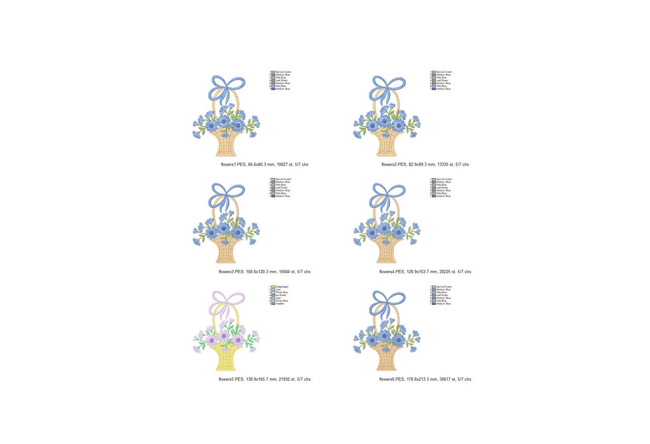 Blue Flowers Embroidery Designs Bouquet Embroidery Design Machine ...