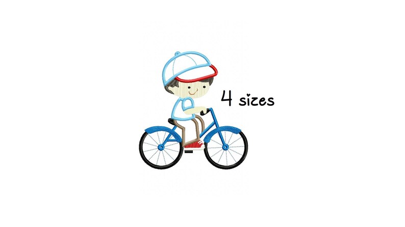 Boy Bike Embroidery Designs Babies Embroidery Design Machine - Etsy
