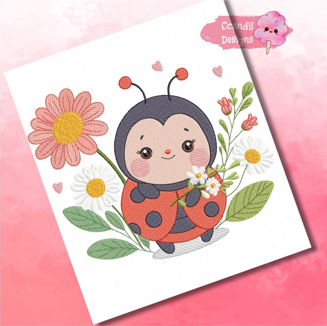 Ladybug Embroidery Designs, Baby Embroidery Design Machine, Newborn ...