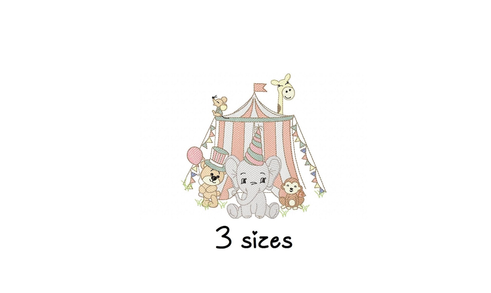 Circus Embroidery Designs, Animals Embroidery Design Machine, Zoo ...