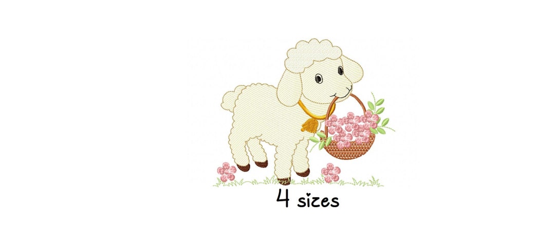 Cute Ram Embroidery Design, Animals Embroidery Design Machine, Baby ...