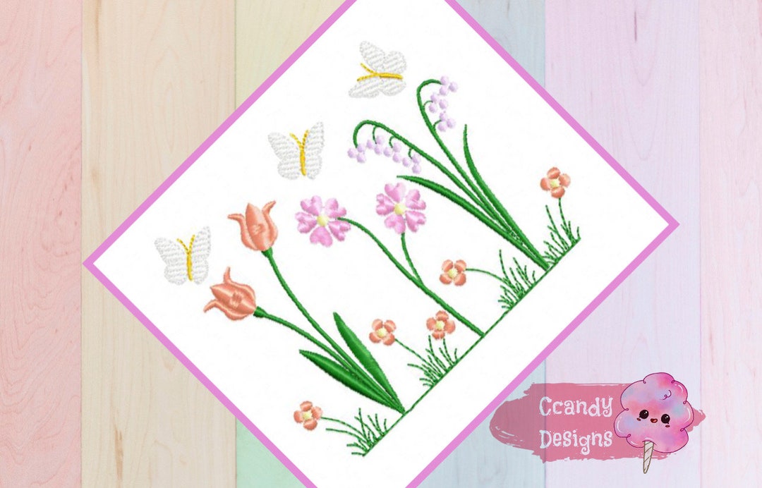 Garden Flowers Embroidery Designs, Bouquet Embroidery Design Machine ...