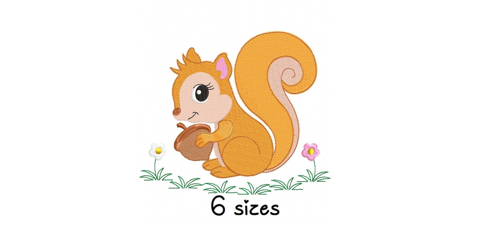 Cute Squirrel Embroidery Design Baby Embroidery Design - Etsy
