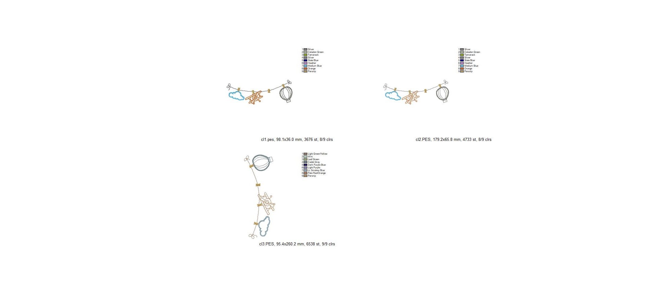 Clothes Line Plane Embroidery Design, Babies Embroidery Design Machine ...