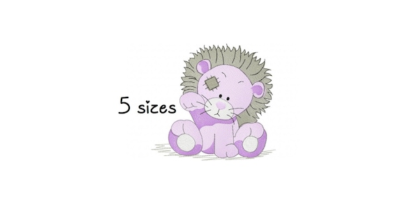 Lion Boy Patchwork Embroidery Design Animals Embroidery - Etsy