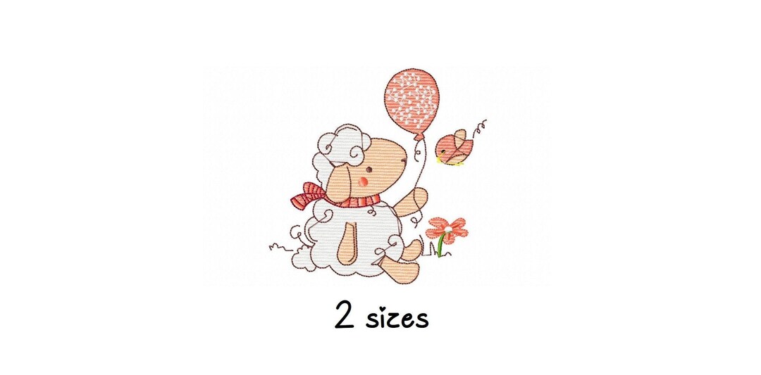 Cute Sheep Embroidery Design, Animals Embroidery Design Machine, Farm ...
