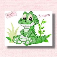 Mini Preppy Alligator Embroidery Design + Bigs Too! - Etsy