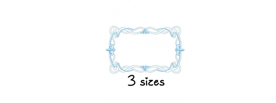 Sweet Blue Frame Embroidery Design, Frame Embroidery Design Machine ...