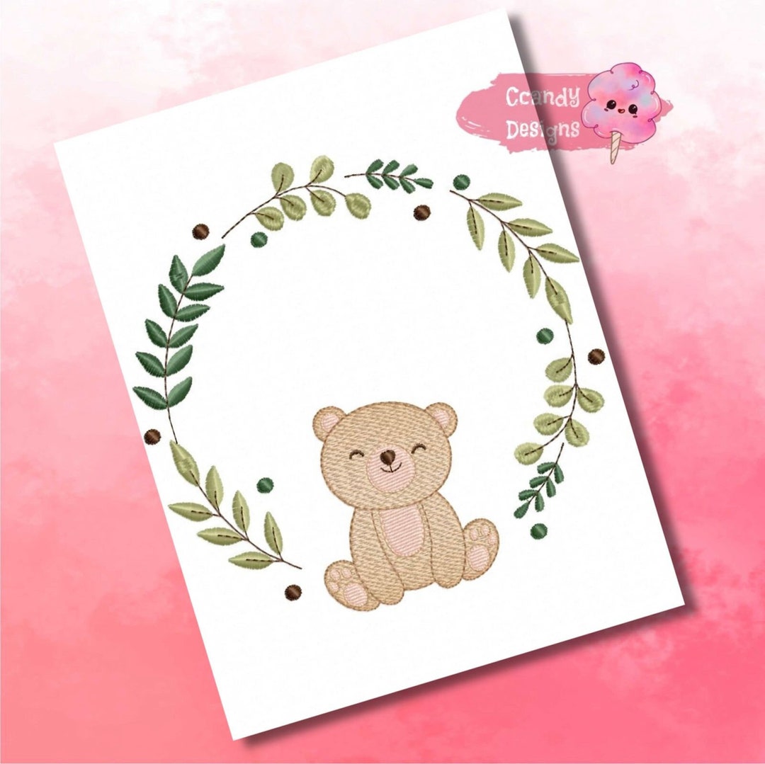 Frame Bear Embroidery Designs Frame Embroidery Design Machine Floral ...