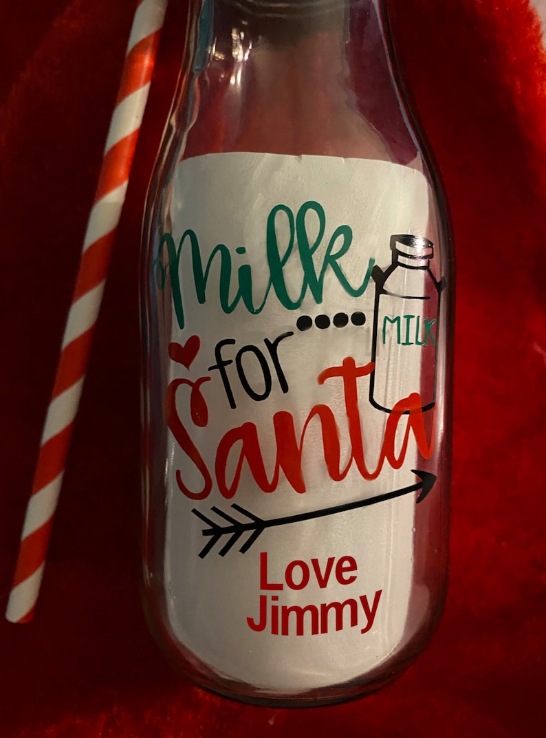 Milk for Santa Bottle Santa's Milk Christmas Milk | Etsy