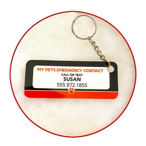 Pet Alert Keychain, My Pet is Home Alone Keychain, Emergency Pet ...