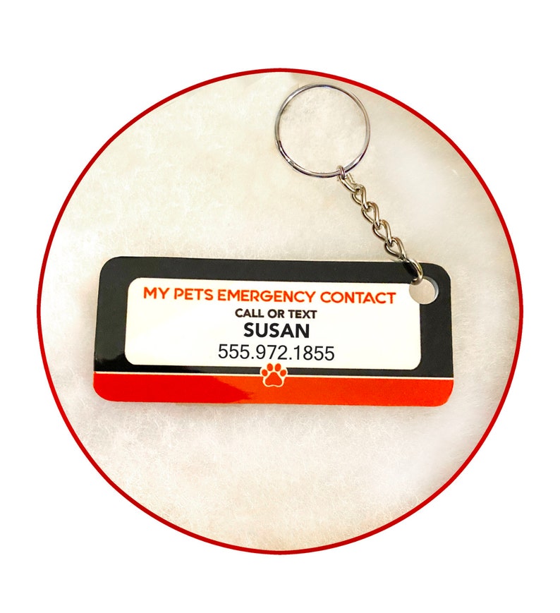 Pet Alert Keychain My Pet is Home Alone Keychain Emergency - Etsy