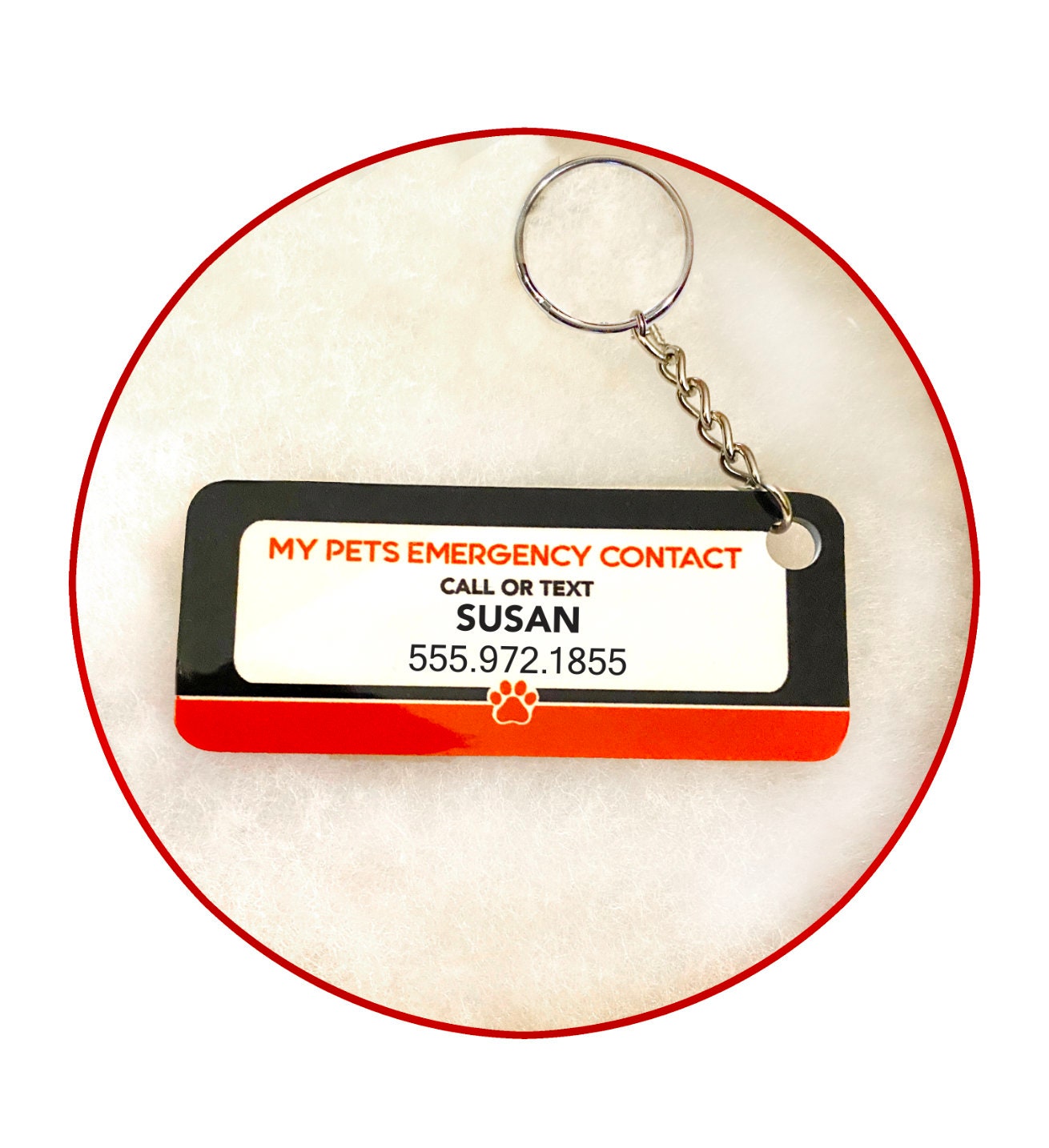 Pet Alert Keychain My Pet is Home Alone Keychain Emergency - Etsy