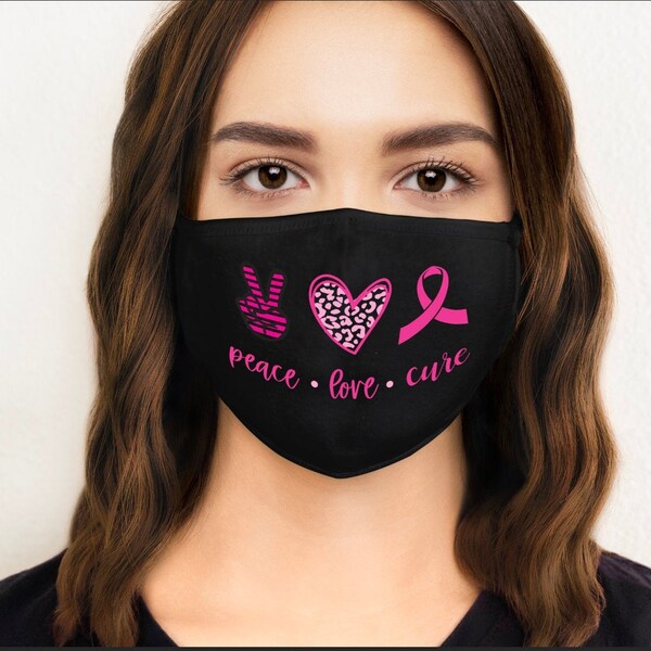 Breast Cancer Mask - Etsy