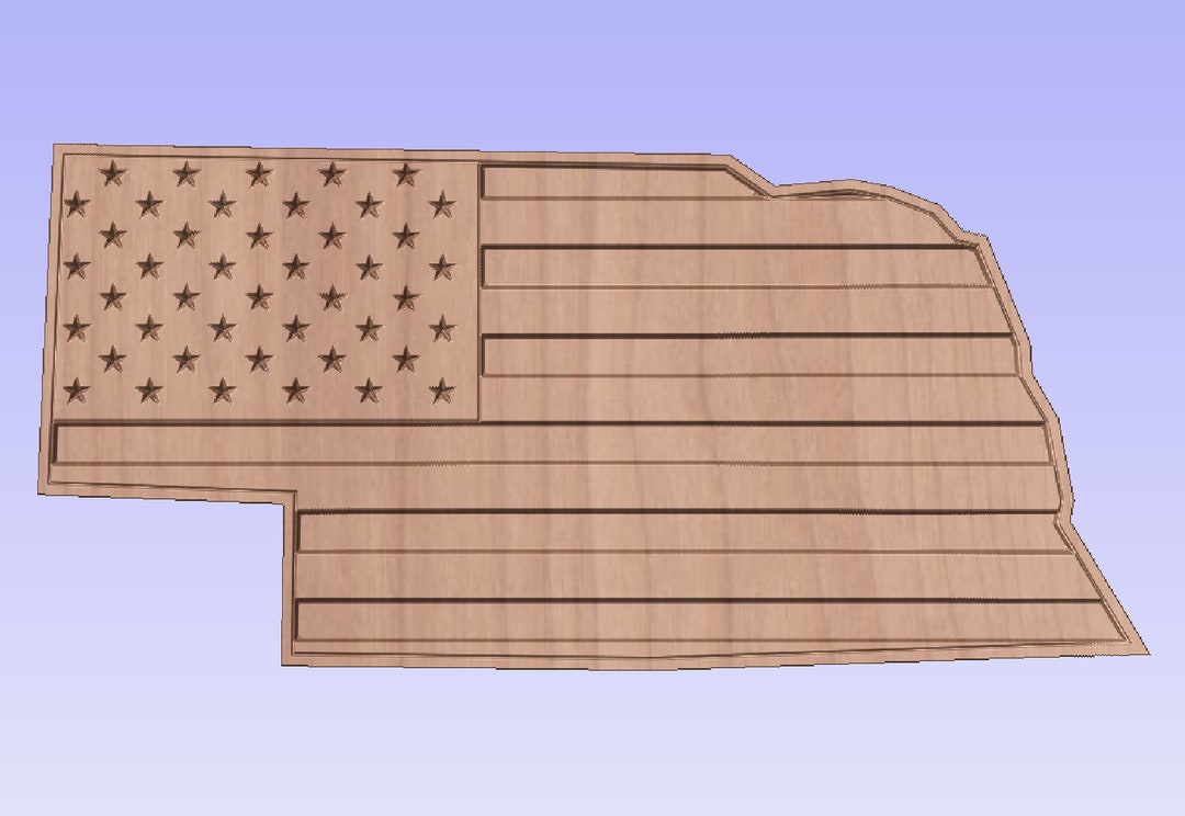 Shape of Nebraska US Flag Svg/dxf Coreldraw/vcarve - Etsy