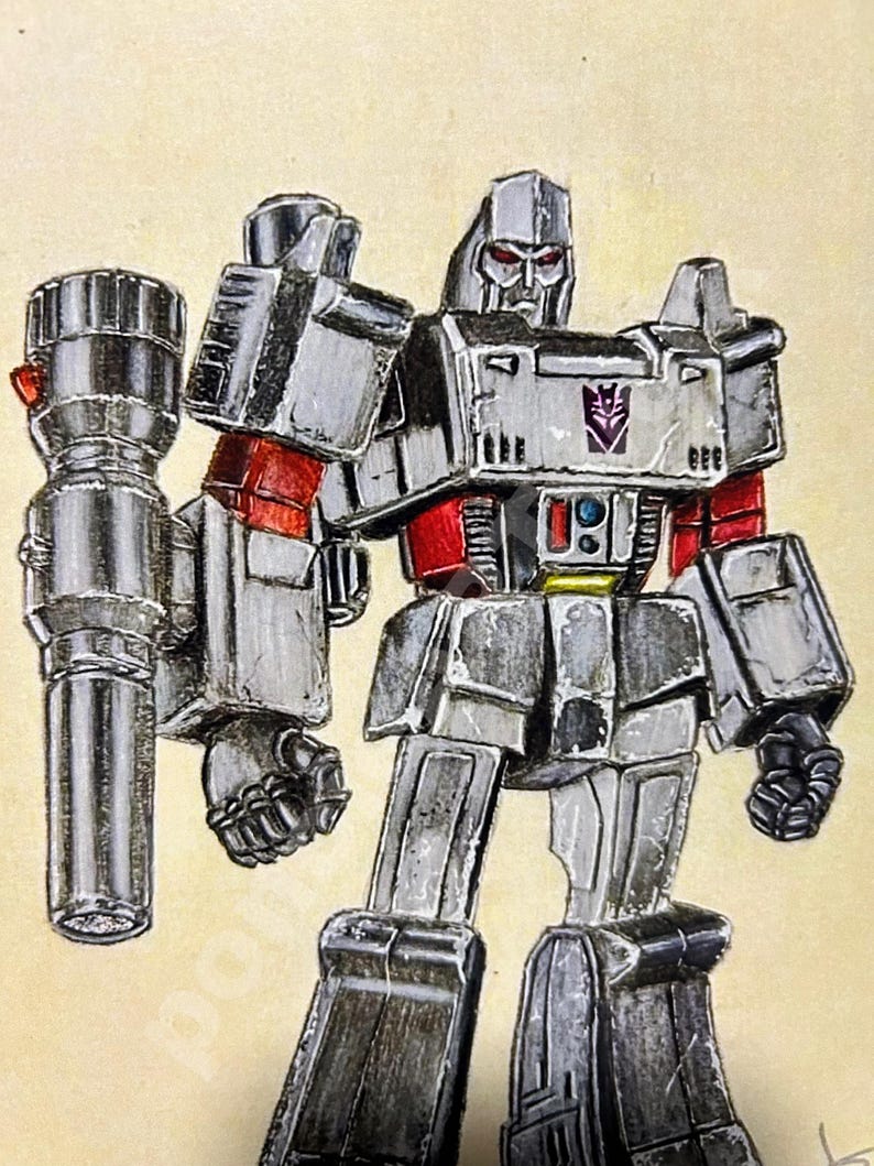 Megatron Transformers Hand-signed Art Print - Etsy