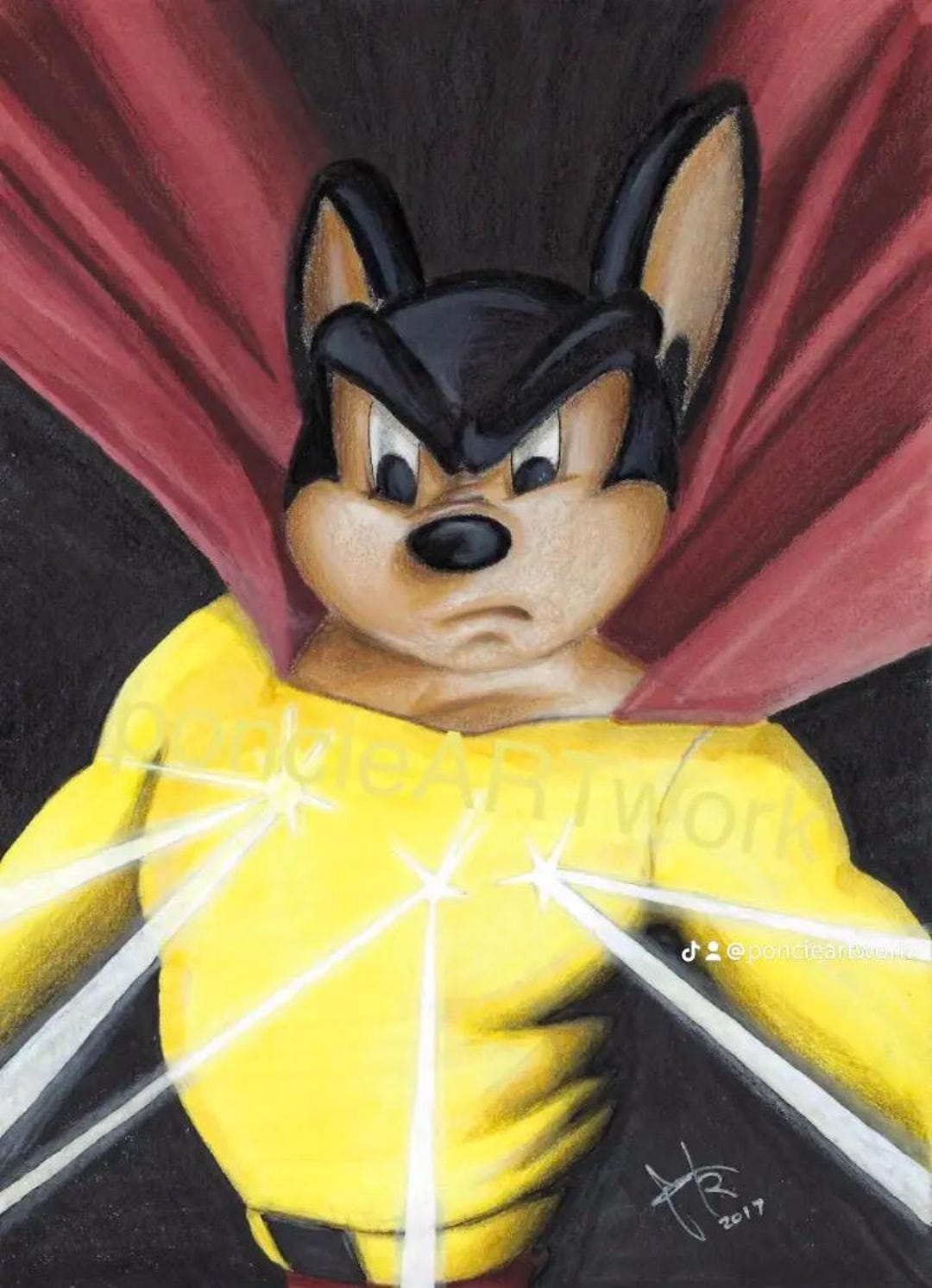 Mighty Mouse Original Art (award Winning) - Etsy