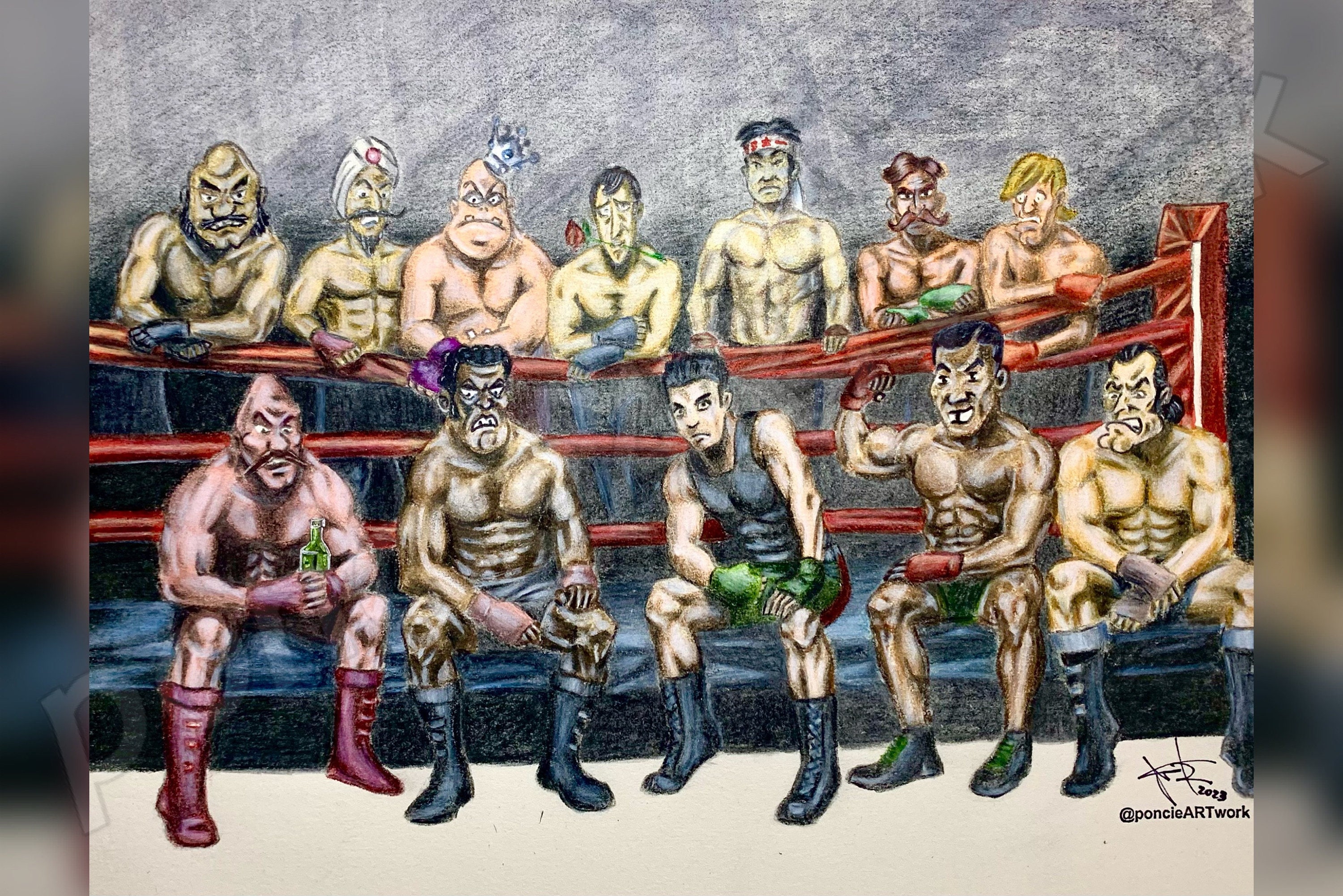 Mike Tysons Punch-out ORIGINAL Artwork Framed - Etsy