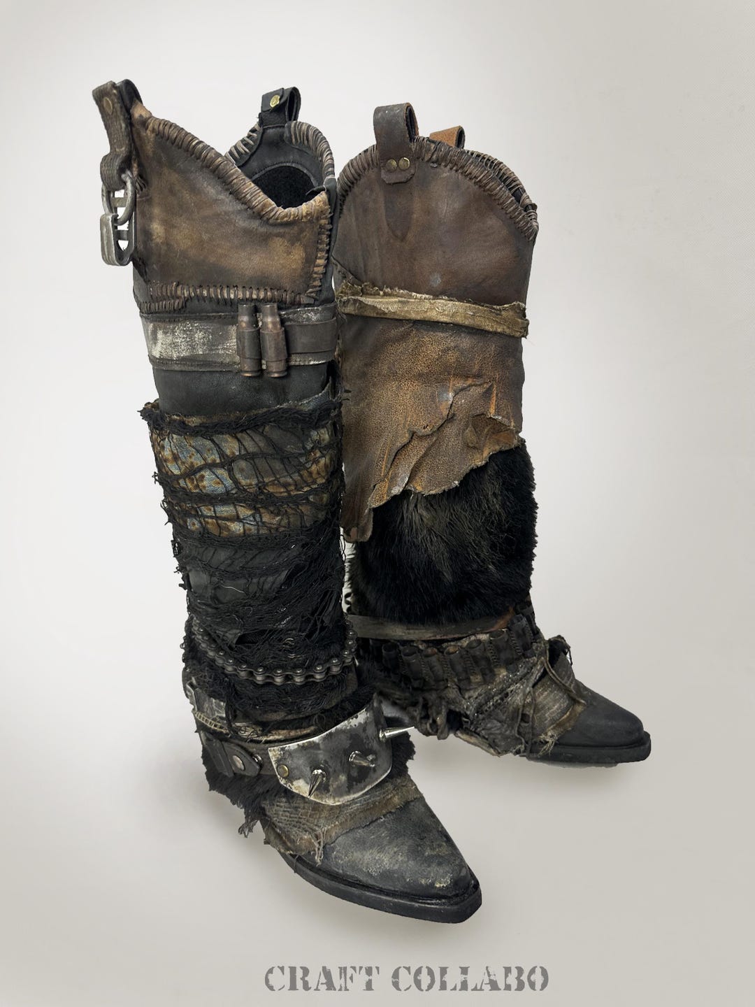 Custom Shoes - Leather - Postapocaliptic- Wasteland Warrior- Boots ...