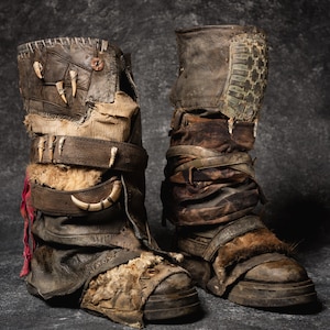 Custom Shoes - Leather - Postapocaliptic- Wasteland Warrior- Boots ...