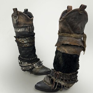 Custom Shoes - Leather - Postapocaliptic- Wasteland Warrior- Boots ...