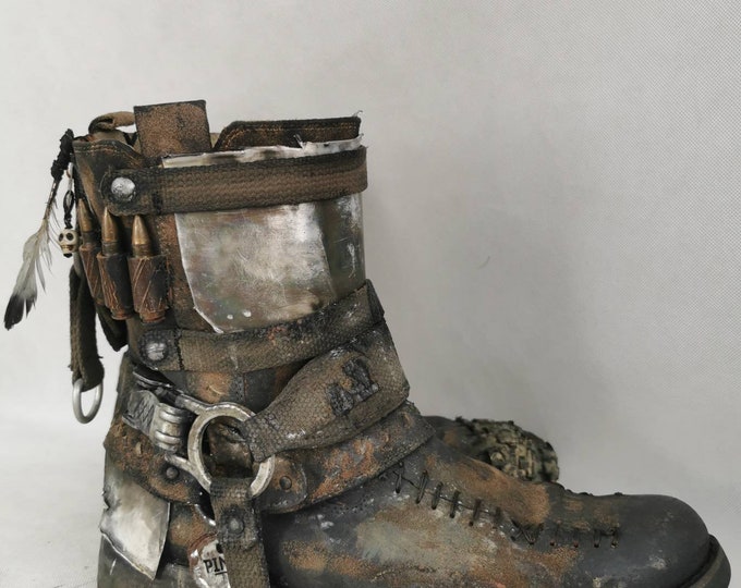Postapocaliptic- Wasteland Warrior- Boots- Motocycles Boots - Dystopy ...