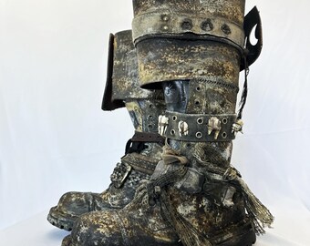 Custom Shoes - Leather - Postapocaliptic- Wasteland Warrior- Boots ...