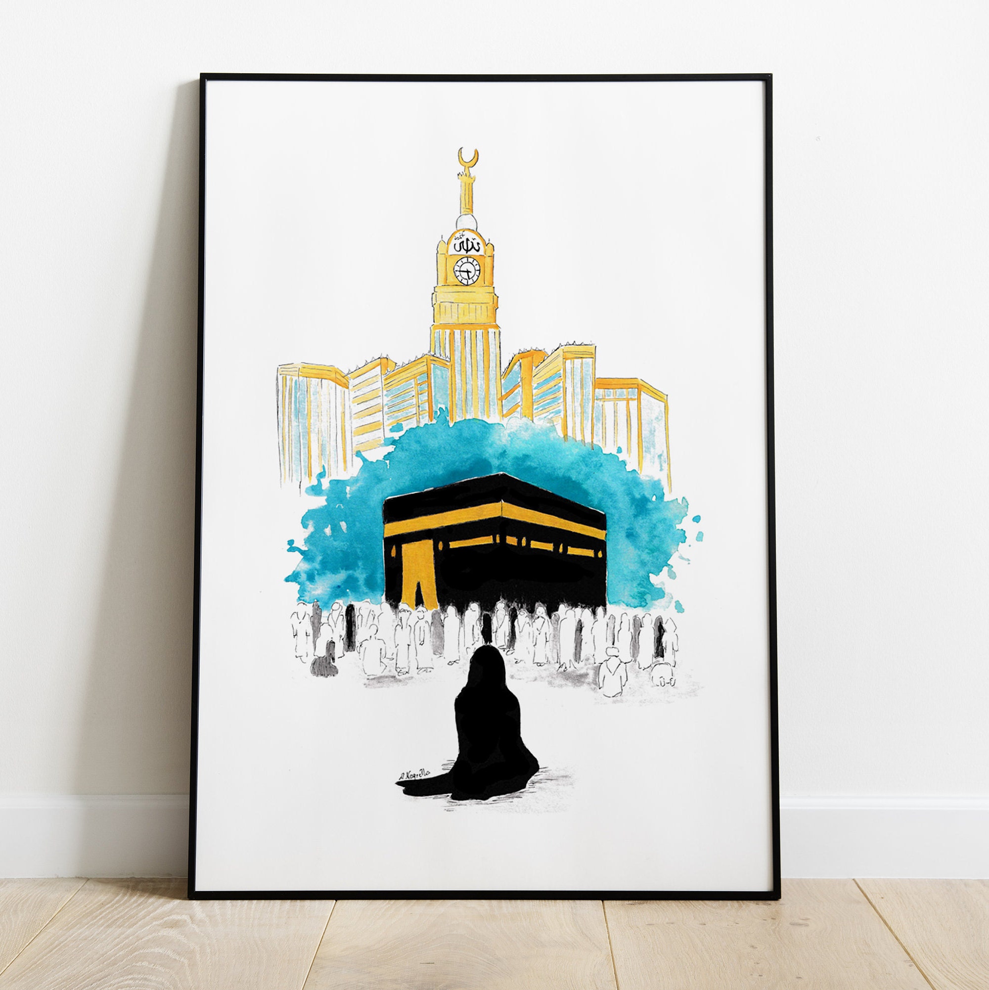 Mecca Watercolor Wall Art Print Set of 2 Printable | Etsy