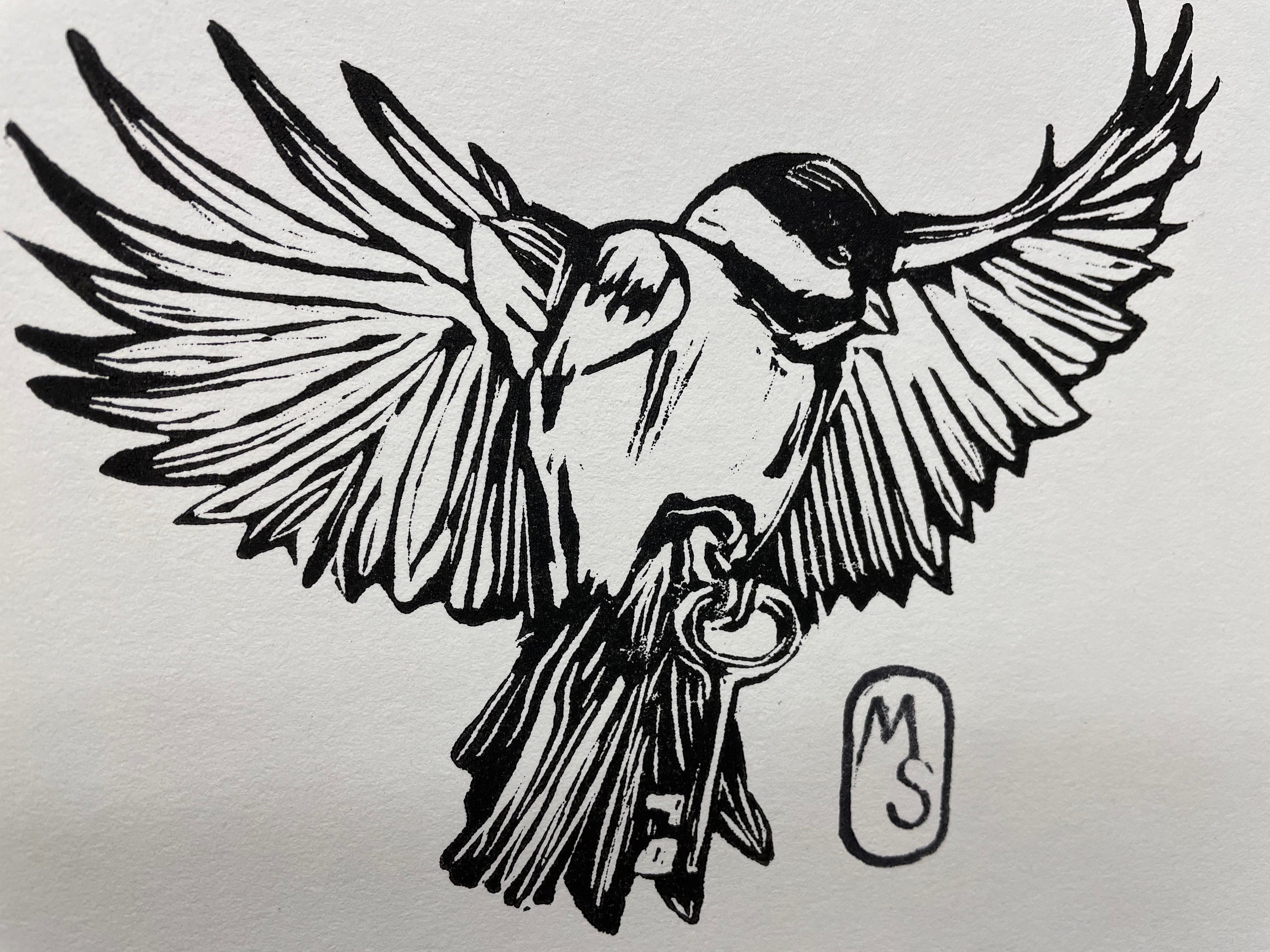 Flying Chickadee Print, Chickadee Print, Chickadee Art, Chickadee Bird ...