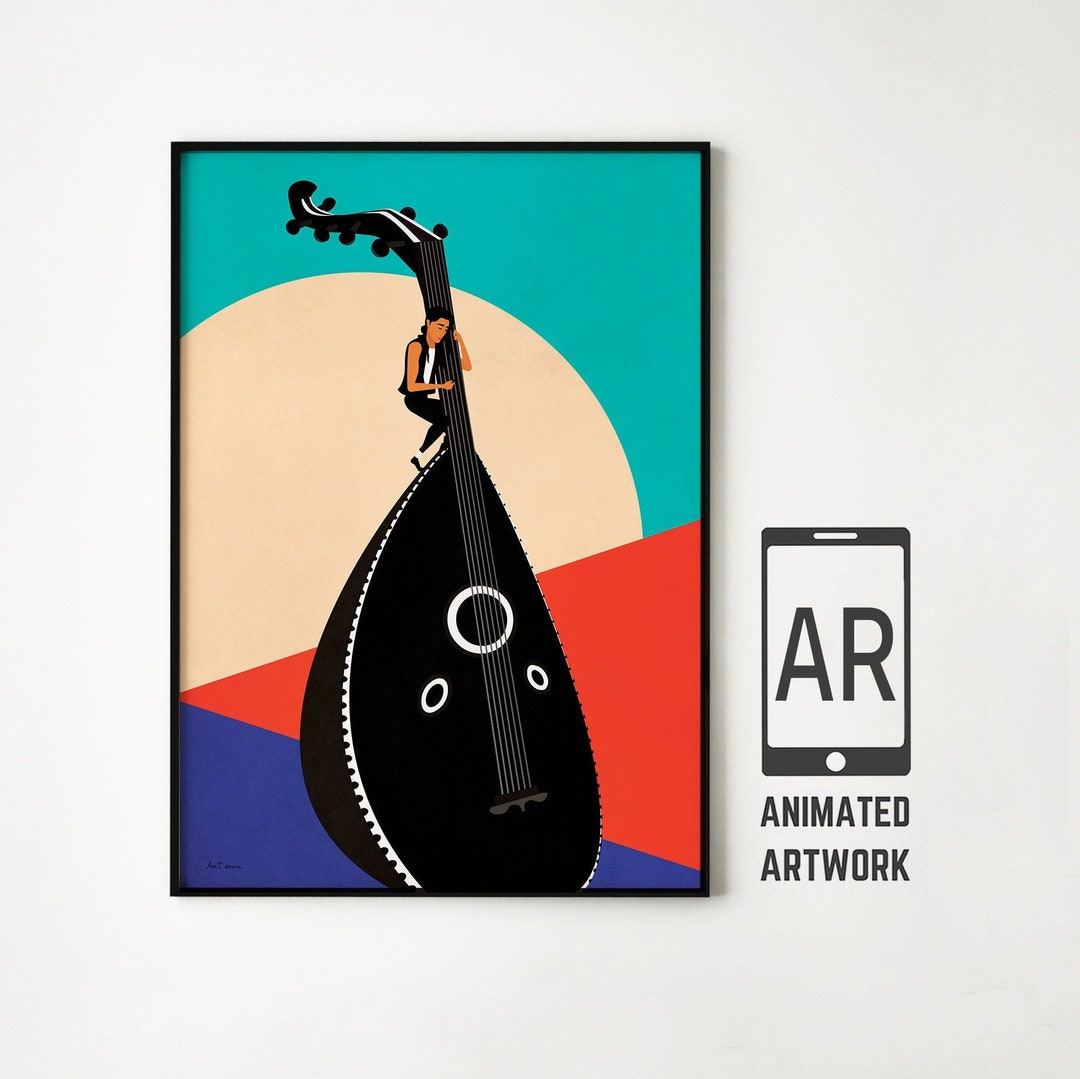 The Oud Player Oud Instrument Artwork Music Print Vintage Music Poster ...