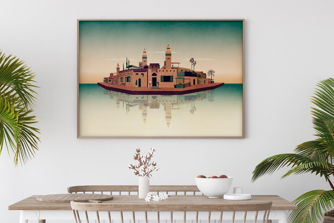 Jaffa Port Art Print: Augmented Reality Middle East Wall Art - Etsy