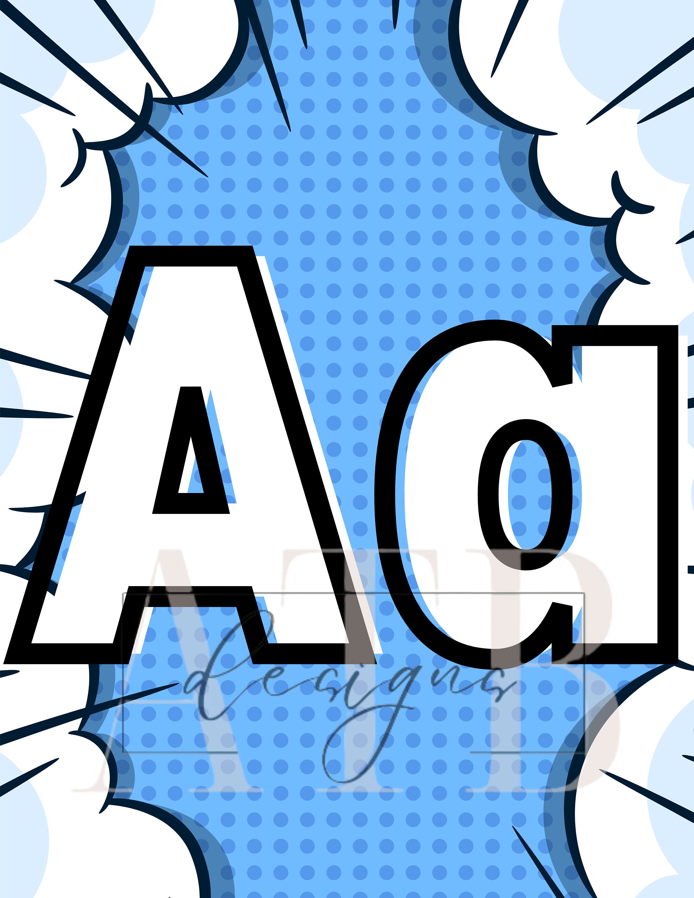 Printable Alphabet Super Hero ABC Wall - Etsy