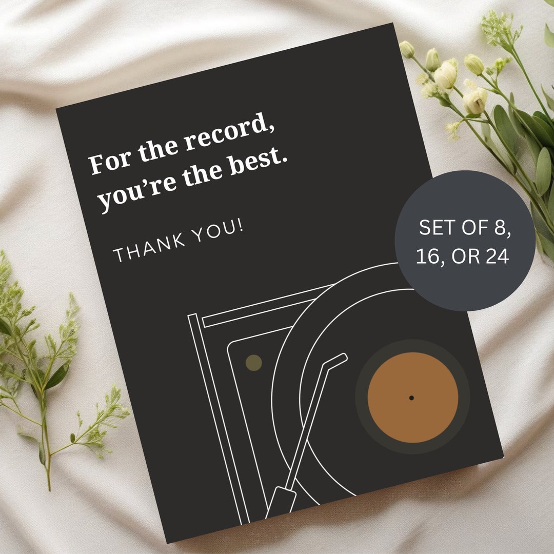 Music Thank You Cards, Music Lover Cards, Teacher Appreciation Cards ...