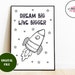 Dream Big Live Bigger PRINTABLE Poster, Rocket, Children Room Decor ...