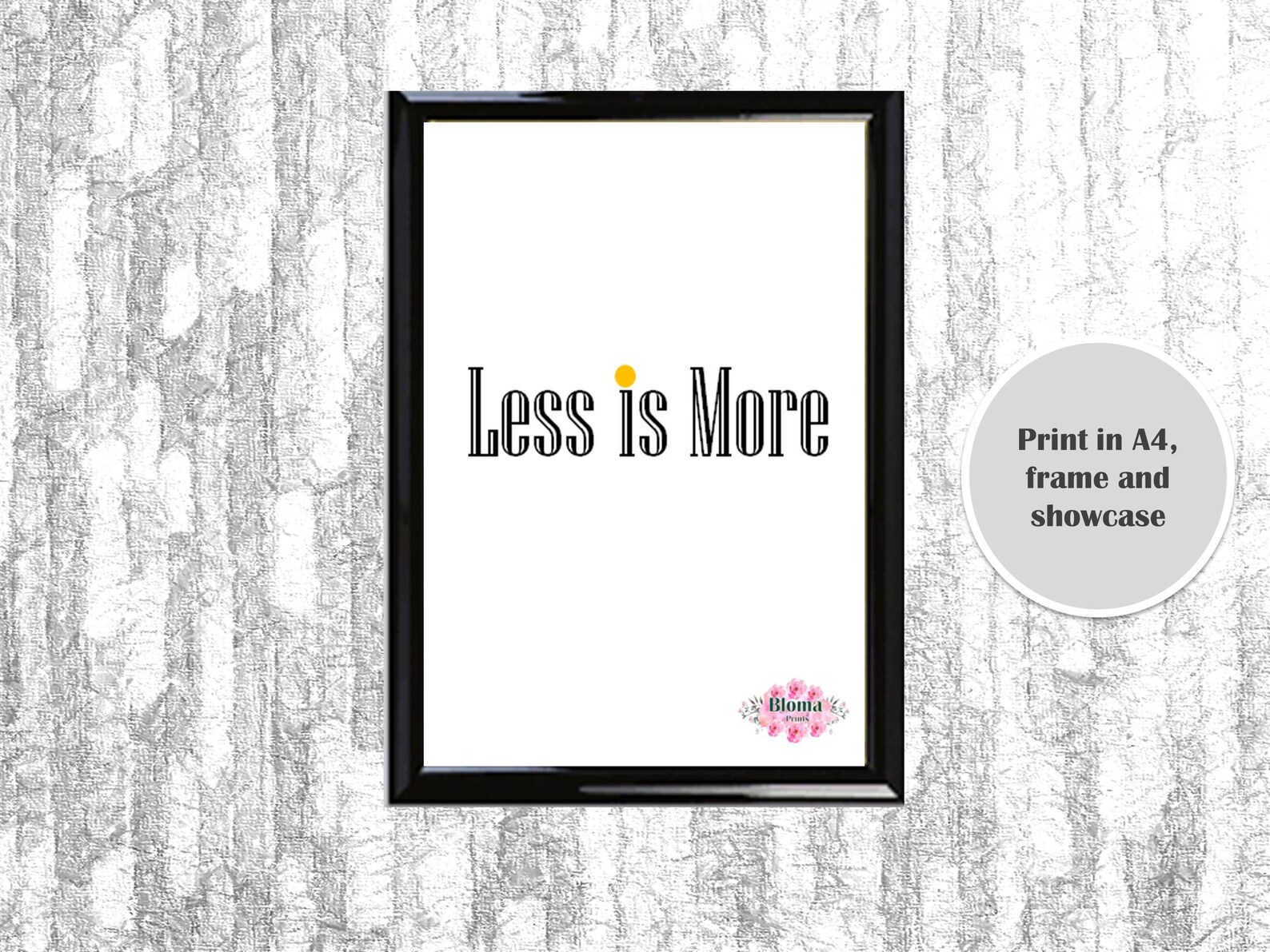 Less is More Printable Poster Wall Art Download Modern - Etsy