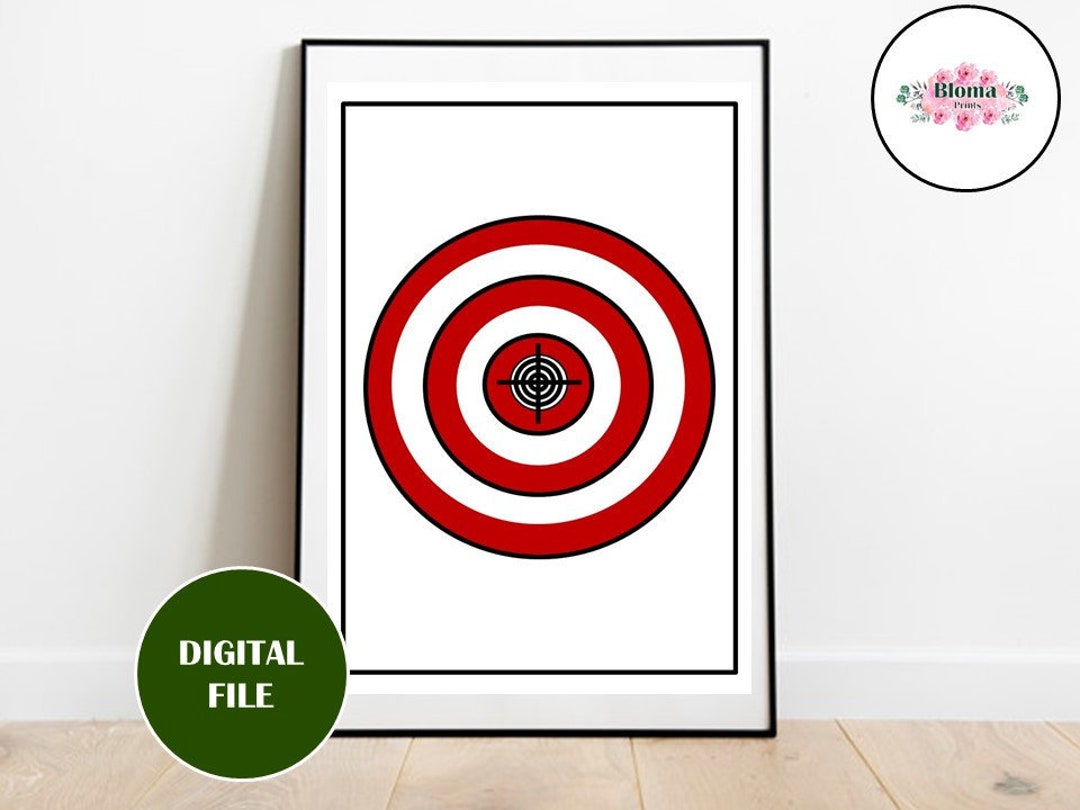 Target PRINTABLE Poster, Modern Wall Art, Instant Download,red Target ...