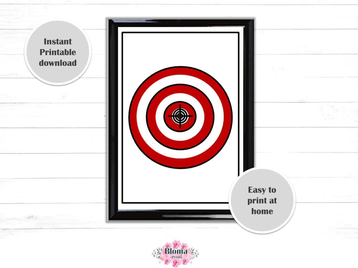 Target PRINTABLE Poster, Modern Wall Art, Instant Download,red Target ...