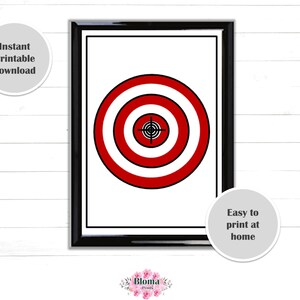 Target PRINTABLE Poster, Modern Wall Art, Instant Download,red Target ...