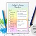 Daily Feelings Tracker PRINTABLE Children/kids Feelings Chart Mental ...
