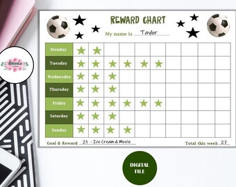 Soccer Reward Chart - Etsy UK